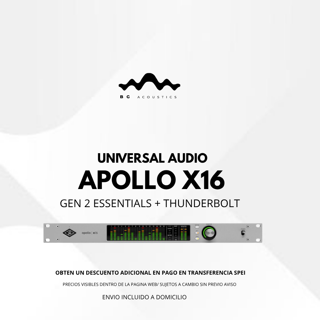 Universal audio APOLLO X16 essentials +Gen 2 Thunderbolt interfaz de ...