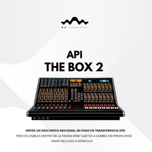 API THE BOX 2 Mixer de estudio - BG Acoustics | Equipos Profesionales ...